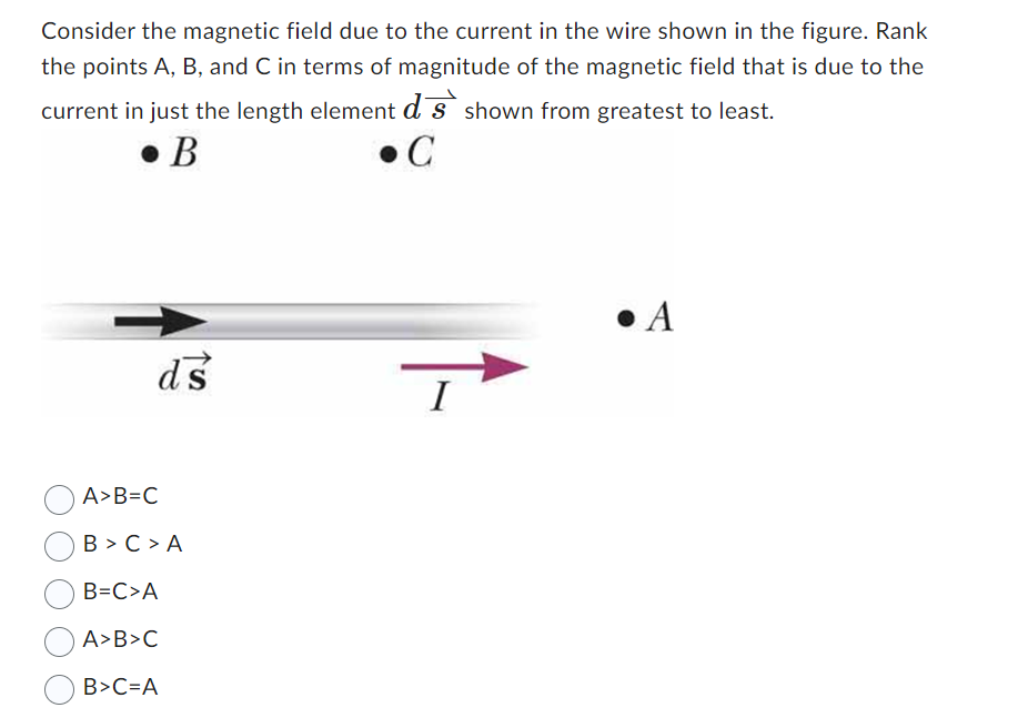 Solved Consider the magnetic field due to the current in the | Chegg.com