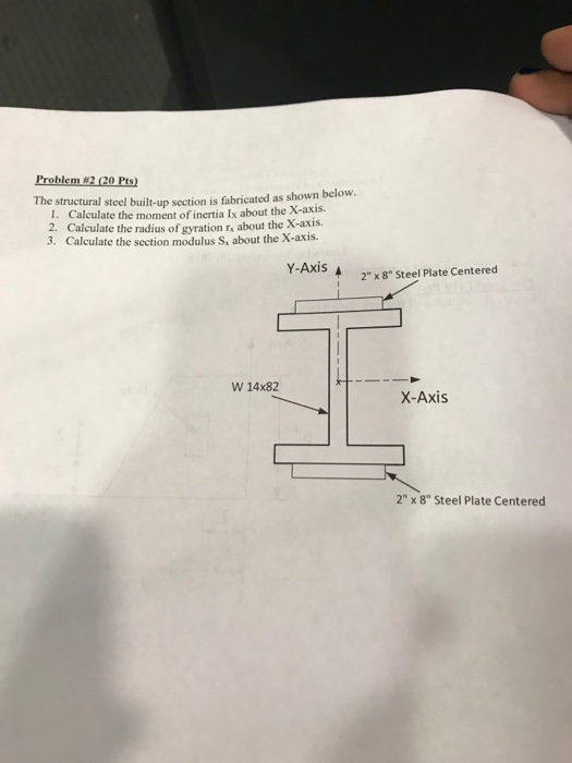 Solved structural steel built-up section is fabricated as | Chegg.com