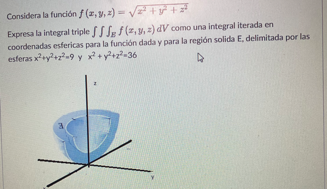 Solved Considera la función f(x,y,z)=x2+y2+z2 Expresa la | Chegg.com