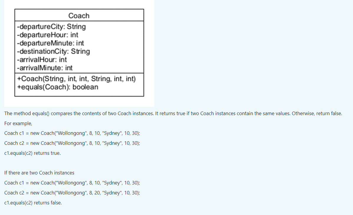 Solved This the code class Coach { private String | Chegg.com