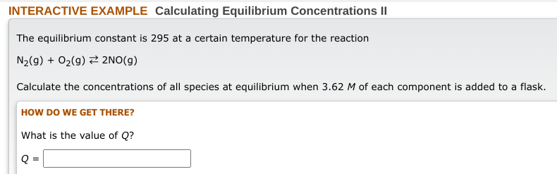 Solved INTERACTIVE EXAMPLE Calculating Equilibrium | Chegg.com