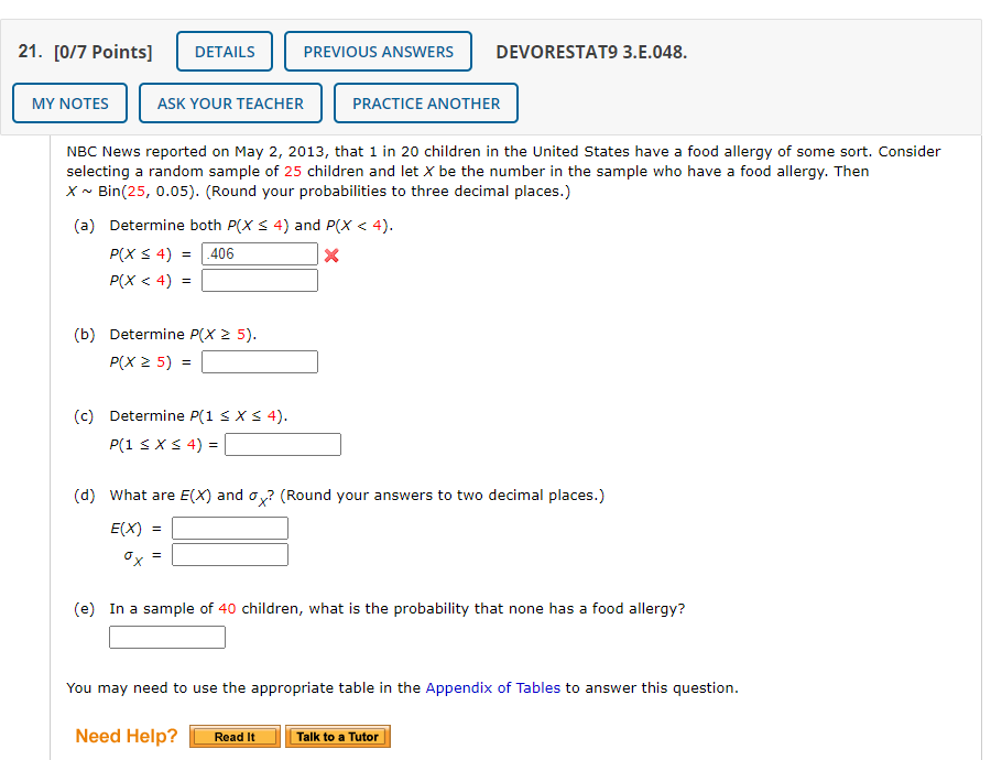 Solved 21. [0/7 Points) DETAILS PREVIOUS ANSWERS DEVORESTAT9 | Chegg.com