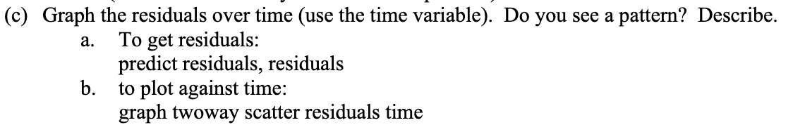 Serial Correlation data set growthpset7.dta reports | Chegg.com