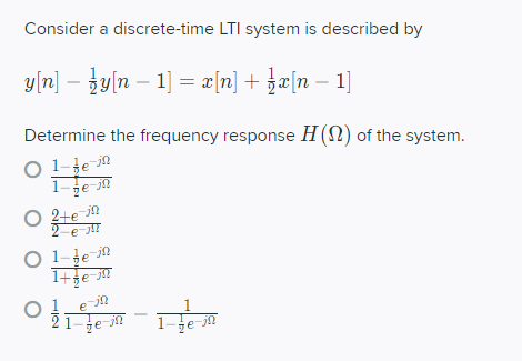Solved Consider a discrete-time LTI system is described by | Chegg.com