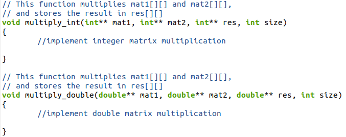 Solved Matrix: Implement matrix | Chegg.com