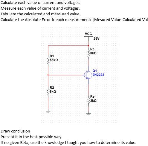 Solved Calculate each value of current and voltages. Measure | Chegg.com