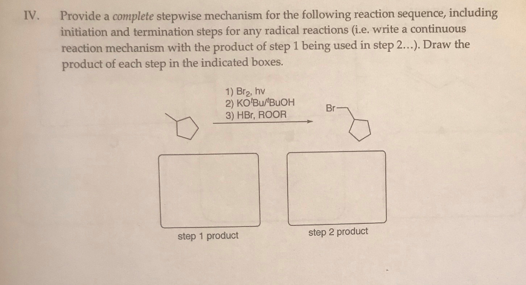 Solved Provide a complete stepwise mechanism for the | Chegg.com