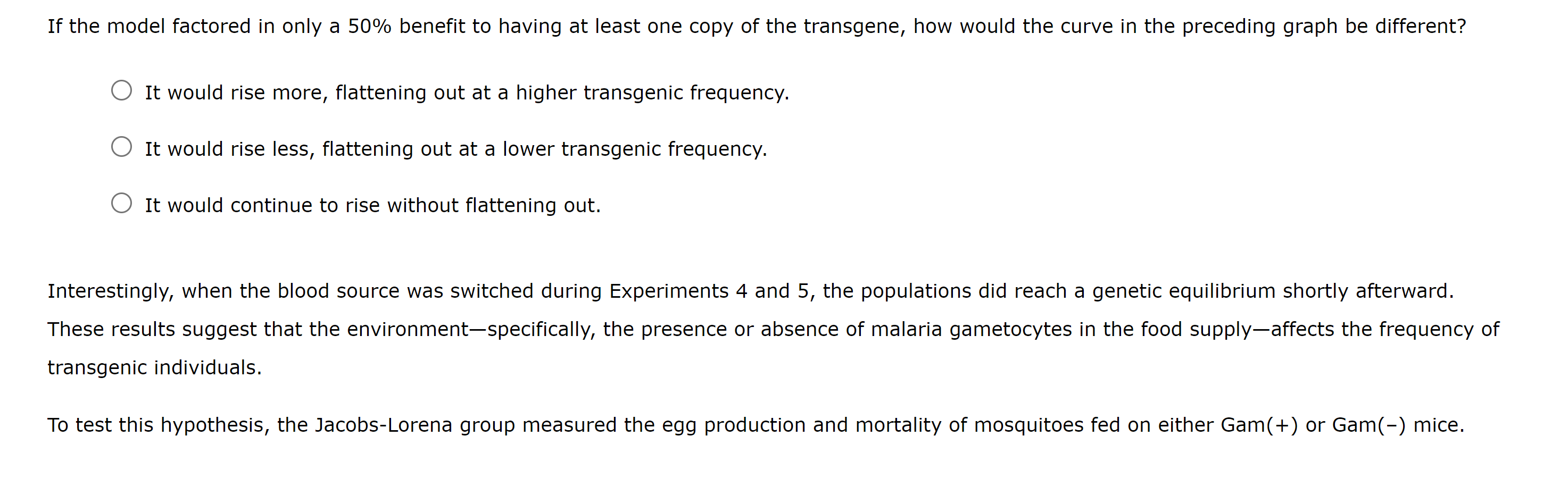 Solved 1. Modeling the spread of a malaria-prevention | Chegg.com