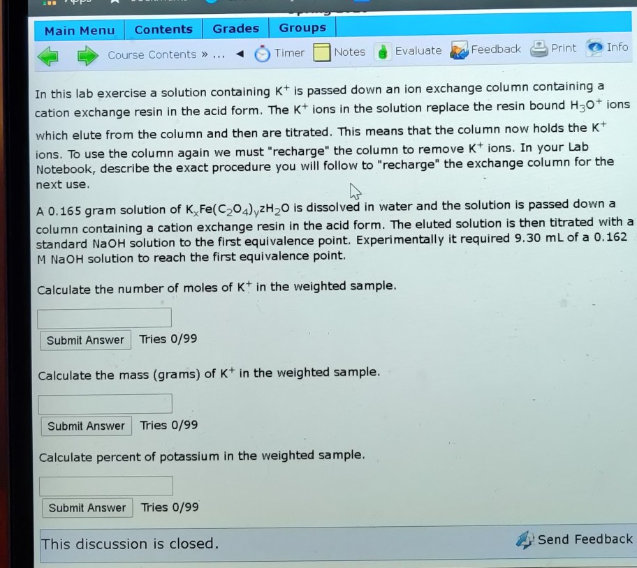 Solved Main Menu Contents Grades Groups Course Contents »... | Chegg.com