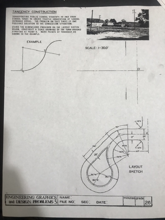 Solved TANGENCY CONSTRUCTION İRANSPORTINC PUELIC SCHOOL | Chegg.com