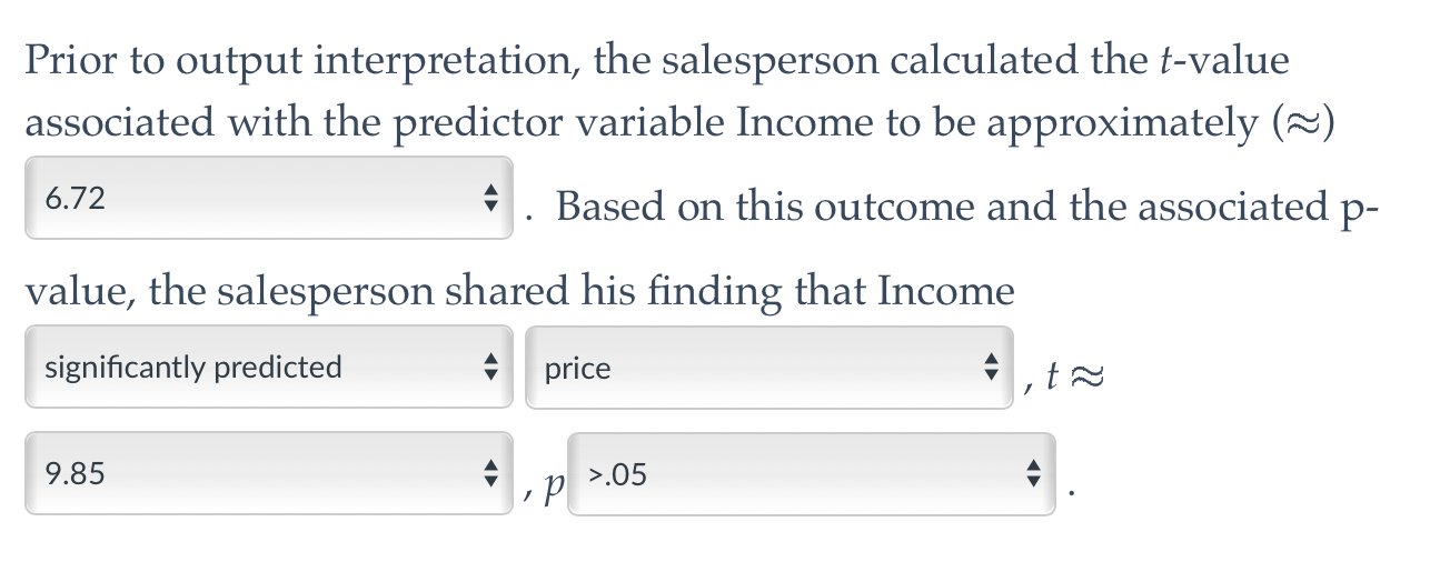 Solved Simple Linear RegressionA salesperson wanted to know | Chegg.com