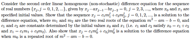 Solved Consider the second order linear homogenous | Chegg.com