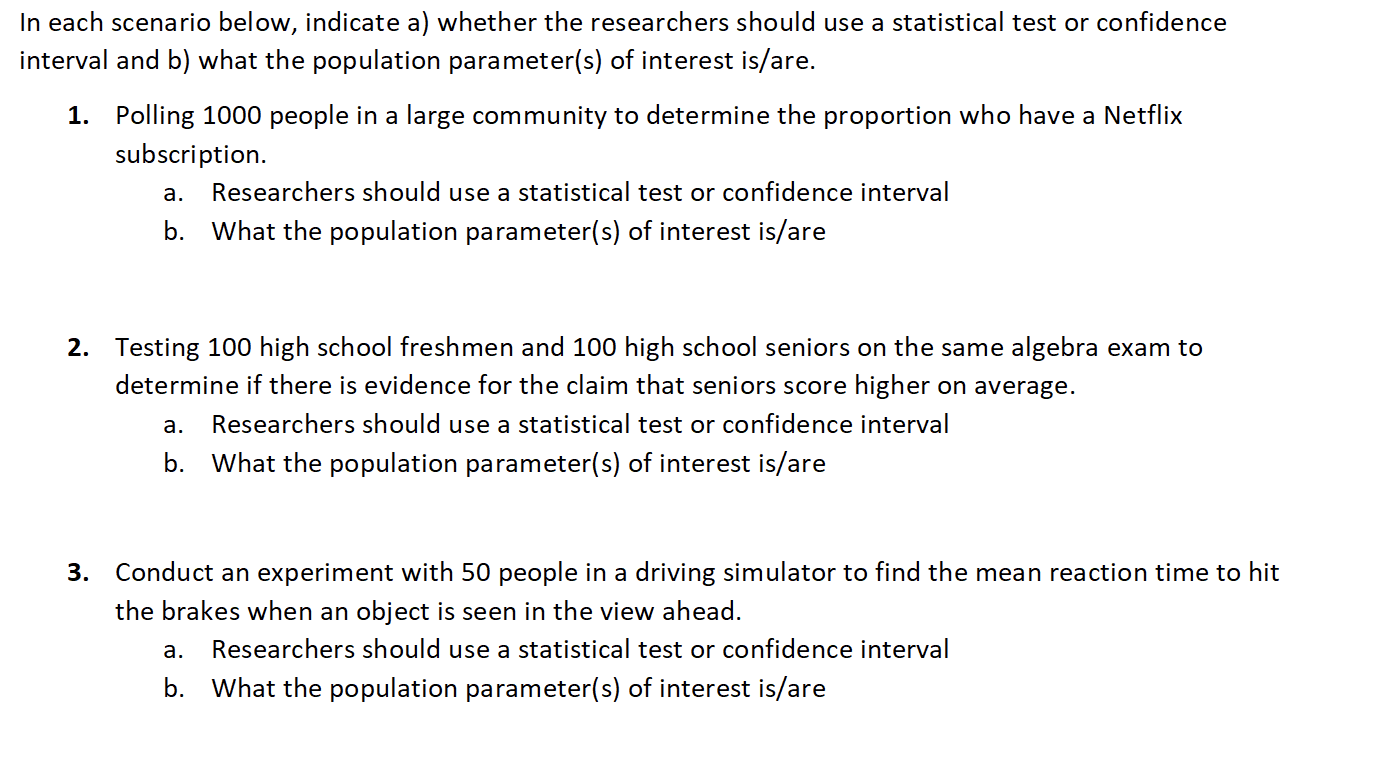 Solved each scenario below, indicate a) whether the | Chegg.com