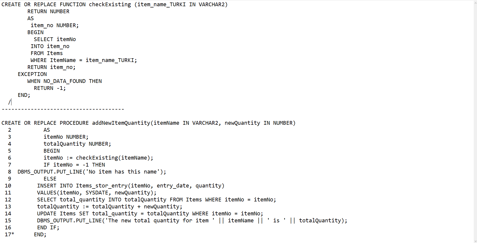 Solved SQL> ed Wrote file afiedt.buf 1 begin 2 | Chegg.com