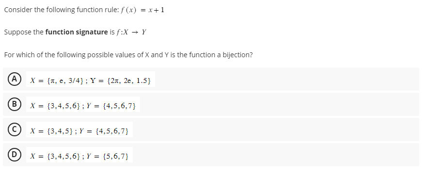 Solved Consider the following function rule: f(x)=x+1 | Chegg.com