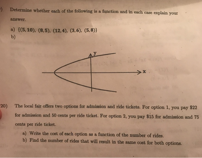 Solved ) Determine whether each of the following is a | Chegg.com