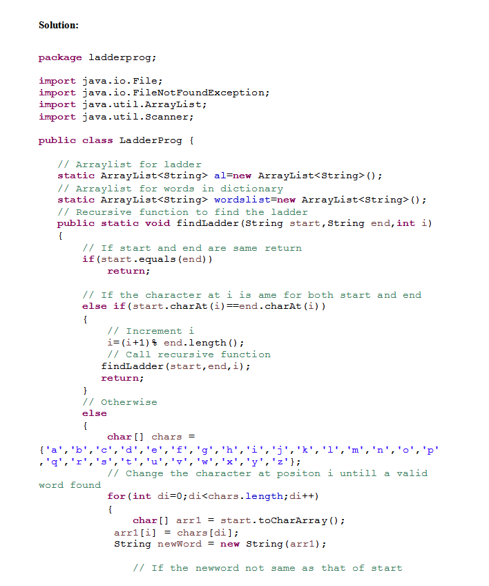 (Solved) - The word ladder game was invented by Lewis Carroll in 1877 ...