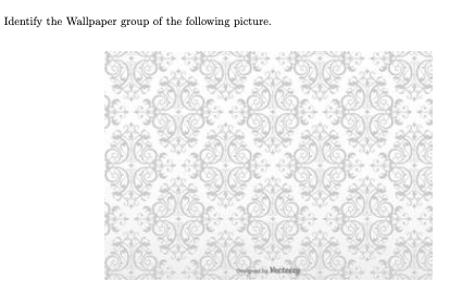 Identify the Wallpaper group of the following | Chegg.com