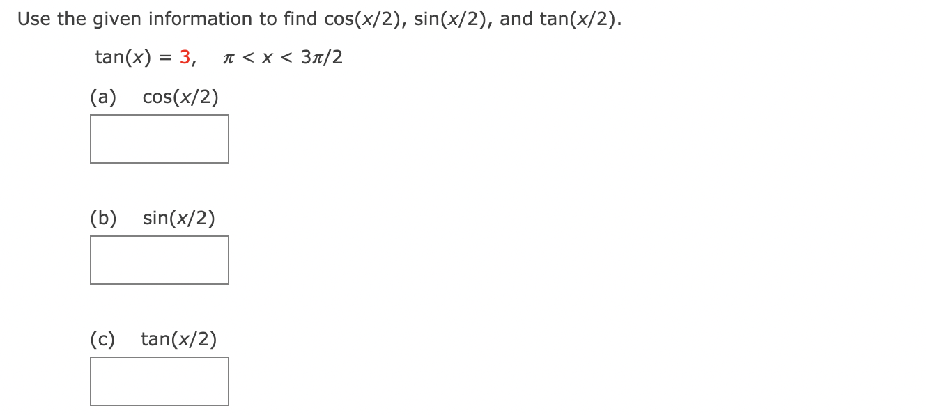 Solved Use the given information to find cos(2x),sin(2x), | Chegg.com
