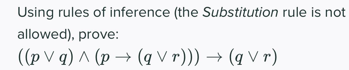 Solved Using the rules of inference table 1, prove the two | Chegg.com