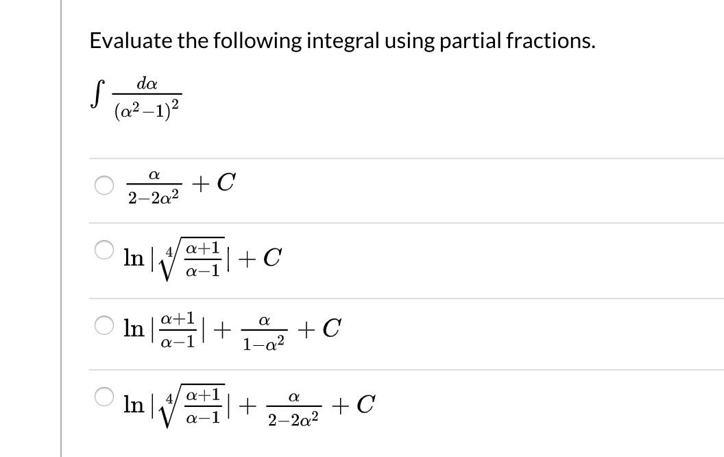 Solved Evaluate the following integral using partial | Chegg.com