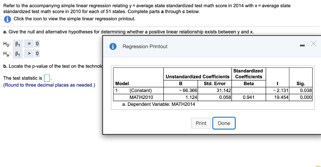 Solved Refer to the accompanying simple linear regression | Chegg.com
