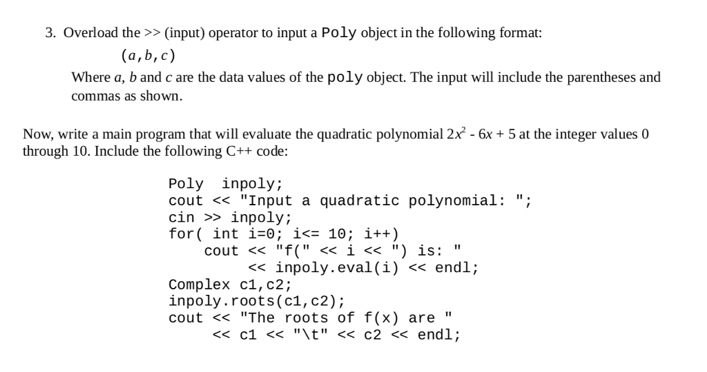 2) More Polynomial Method:s Extend the Poly class to | Chegg.com