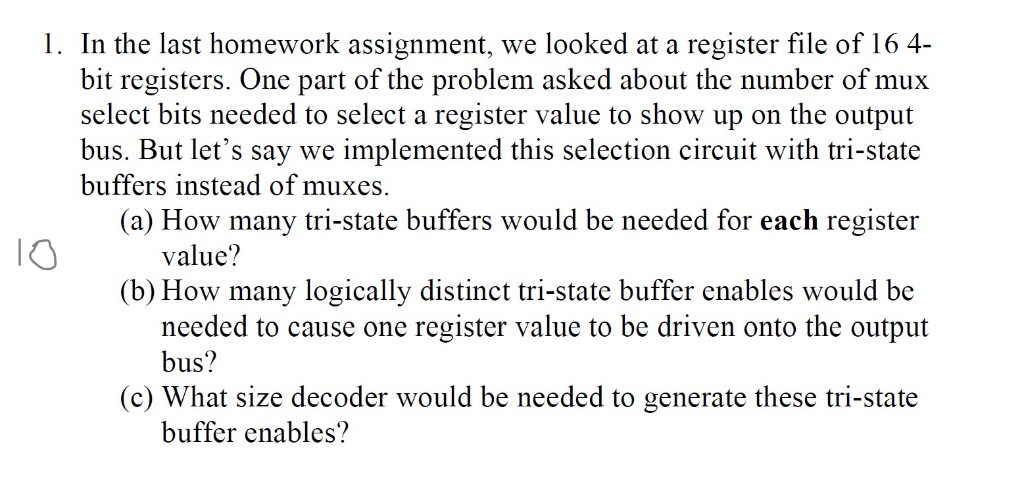 Solved 1. In the last homework assignment, we looked at a | Chegg.com
