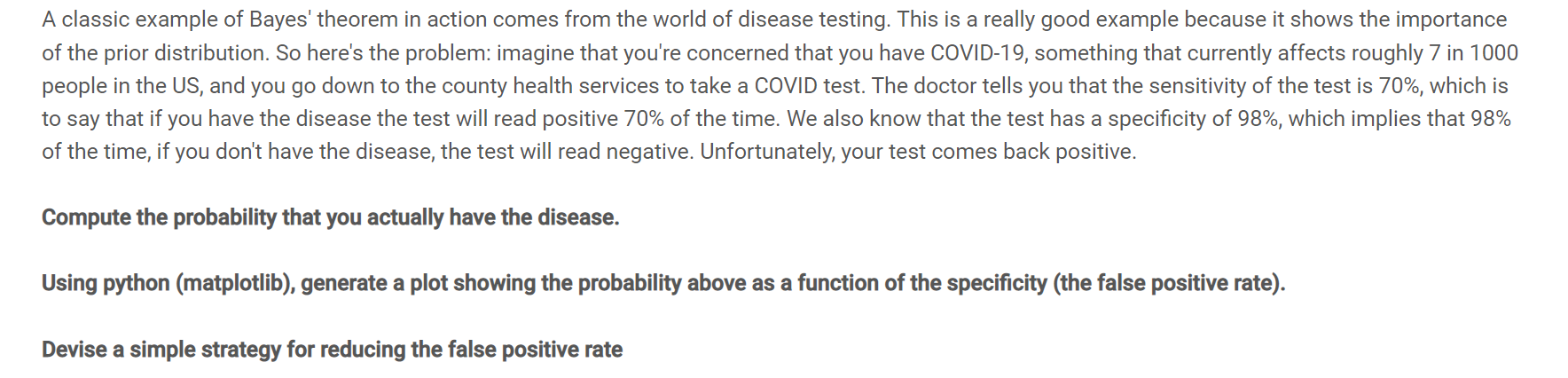 Solved A classic example of Bayes' theorem in action comes | Chegg.com