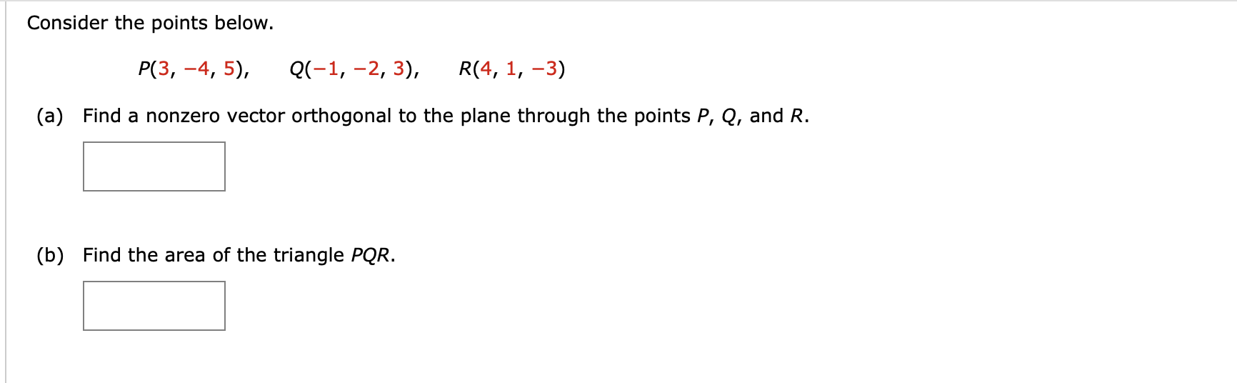 Solved Consider the points | Chegg.com