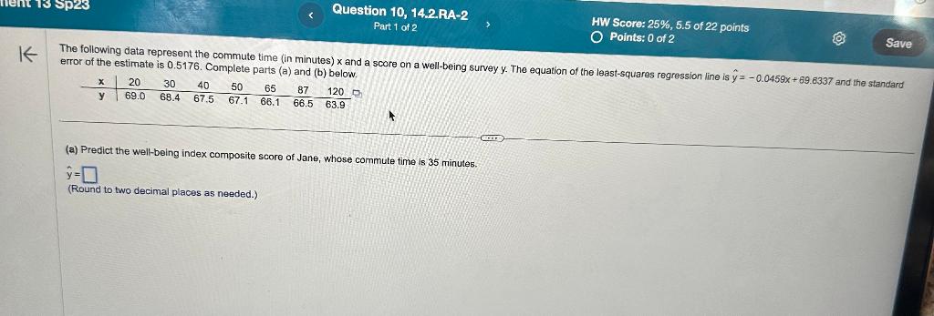 Solved The following data represent the commute time (in | Chegg.com
