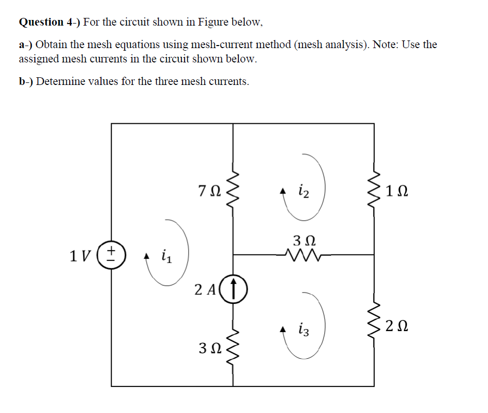 Solved Question 4-) For the circuit shown in Figure below, | Chegg.com