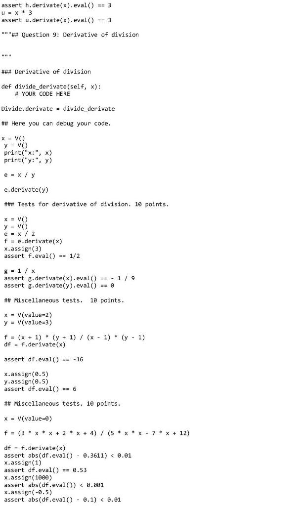 Please solve where it says # YOUR CODE HERE for each | Chegg.com