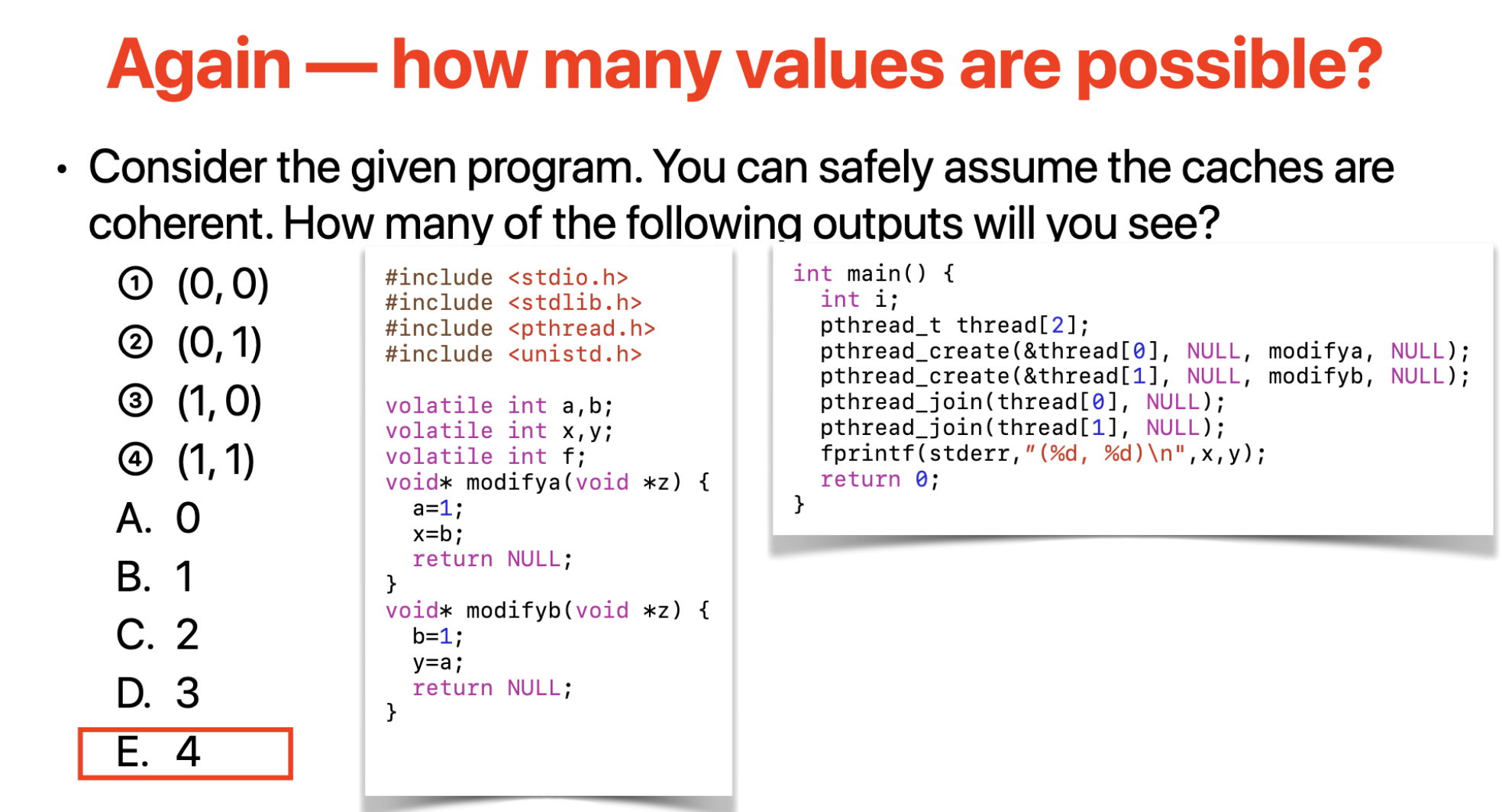 Solved Again - how many values are possible? Consider the | Chegg.com
