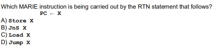 Solved Which MARIE instruction is being carried out by the | Chegg.com