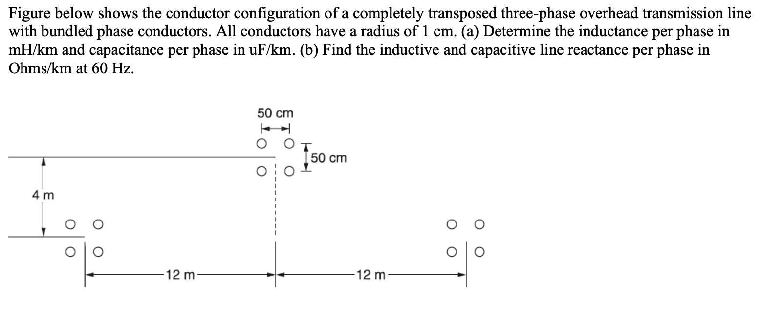 Solved Figure below shows the conductor configuration of a | Chegg.com