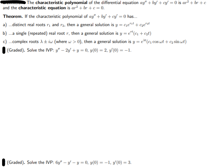 Solved The characteristic polynomial of the differential | Chegg.com