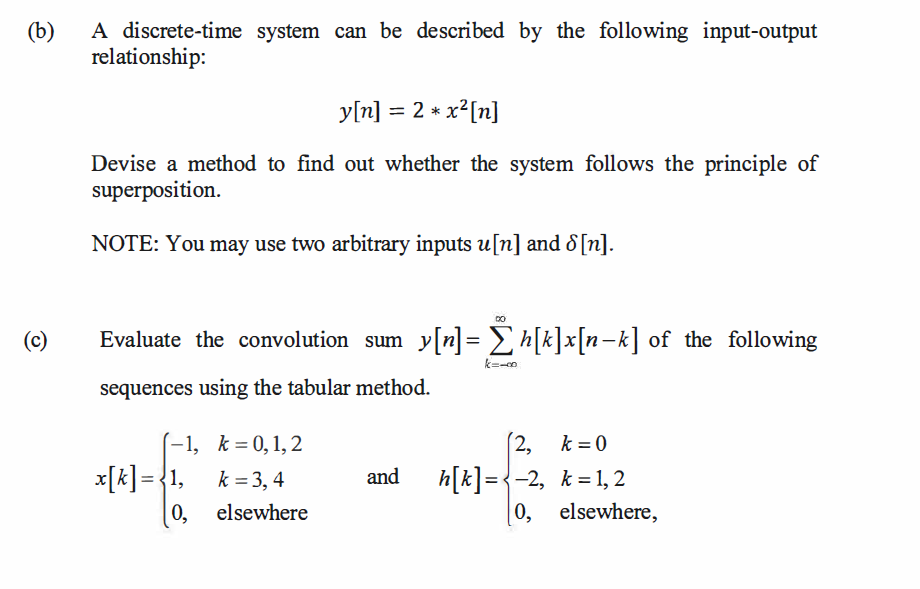 Solved A discrete-time system can be described by the | Chegg.com