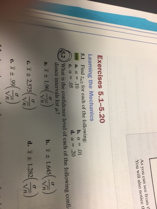 Solved Find z_alpha/2 for each of the following: alpha = | Chegg.com