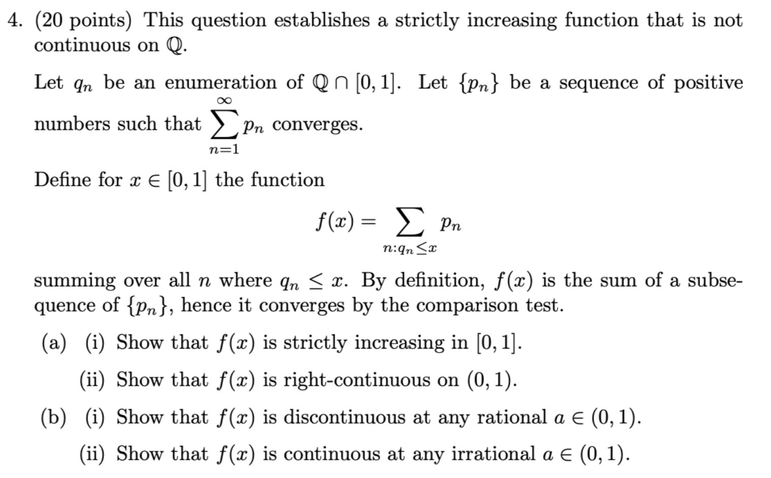 4. (20 points) This question establishes a strictly | Chegg.com