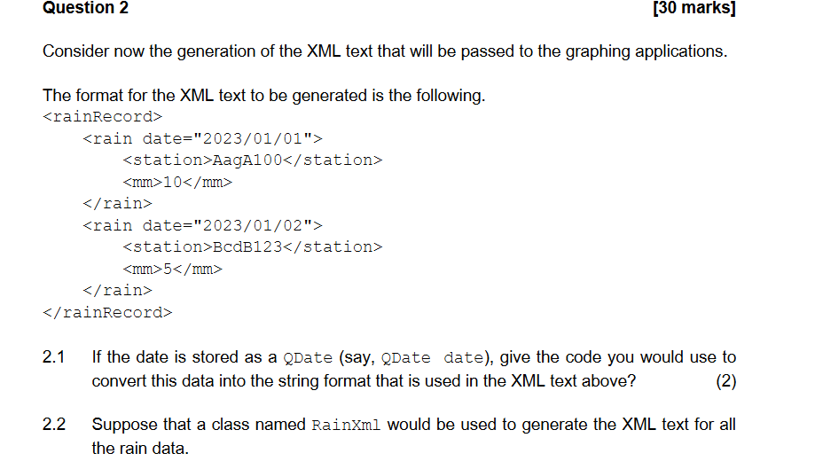 Solved Consider now the generation of the XML text that will | Chegg.com