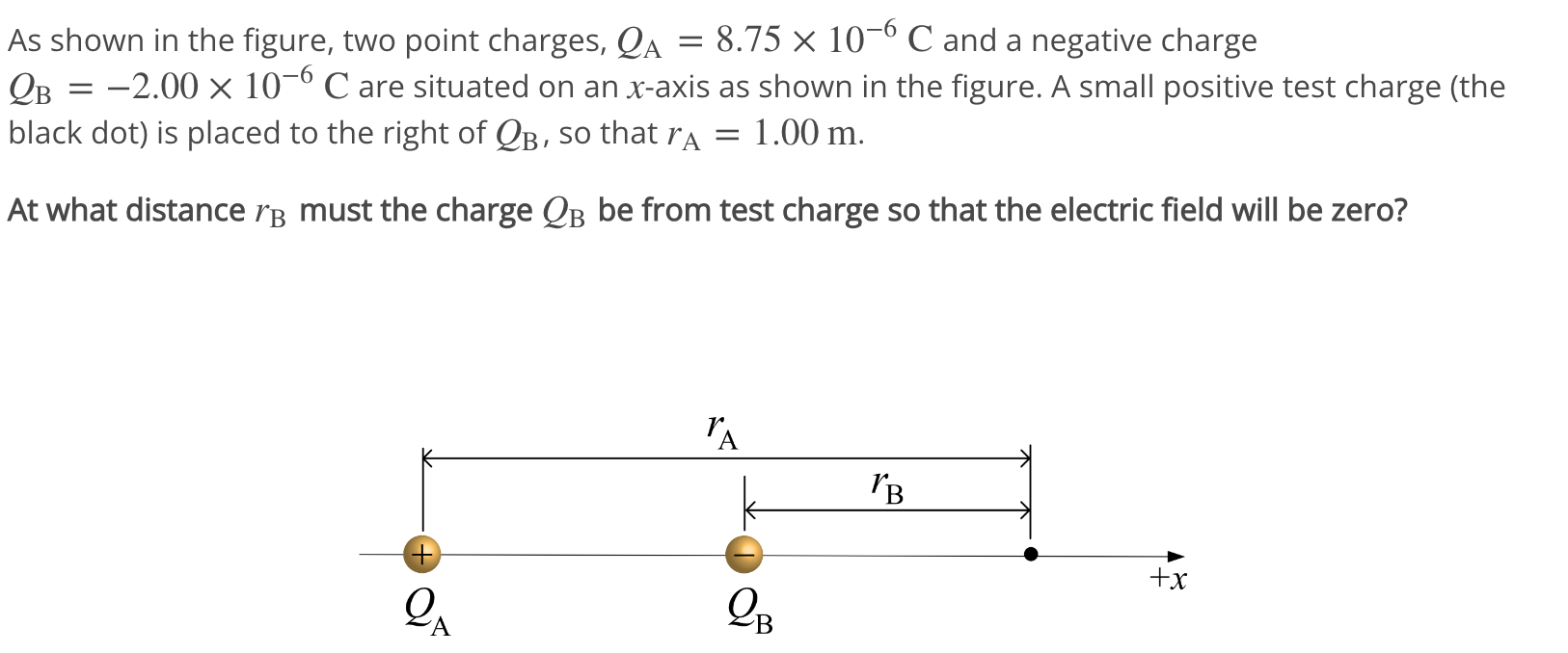 Solved As shown in the figure, two point charges, | Chegg.com