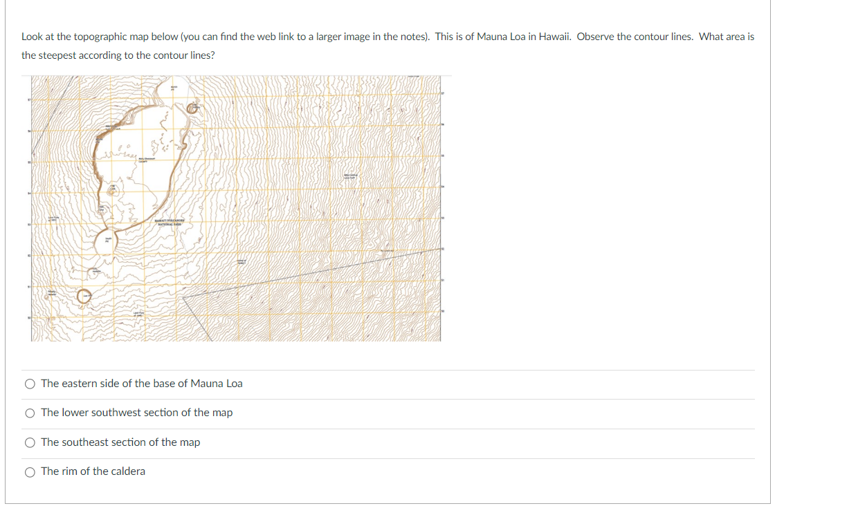 Solved Look at the topographic map below (you can find the | Chegg.com