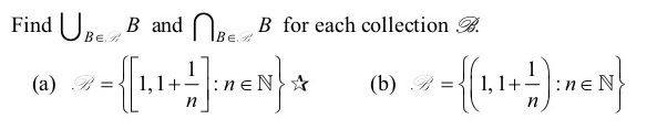 Solved Find ⋃B∈AB and ⋂B∈AB for each collection B. (a) | Chegg.com