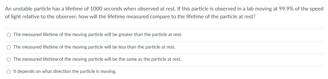 Solved An unstable particle has a lifetime of 1000 seconds | Chegg.com