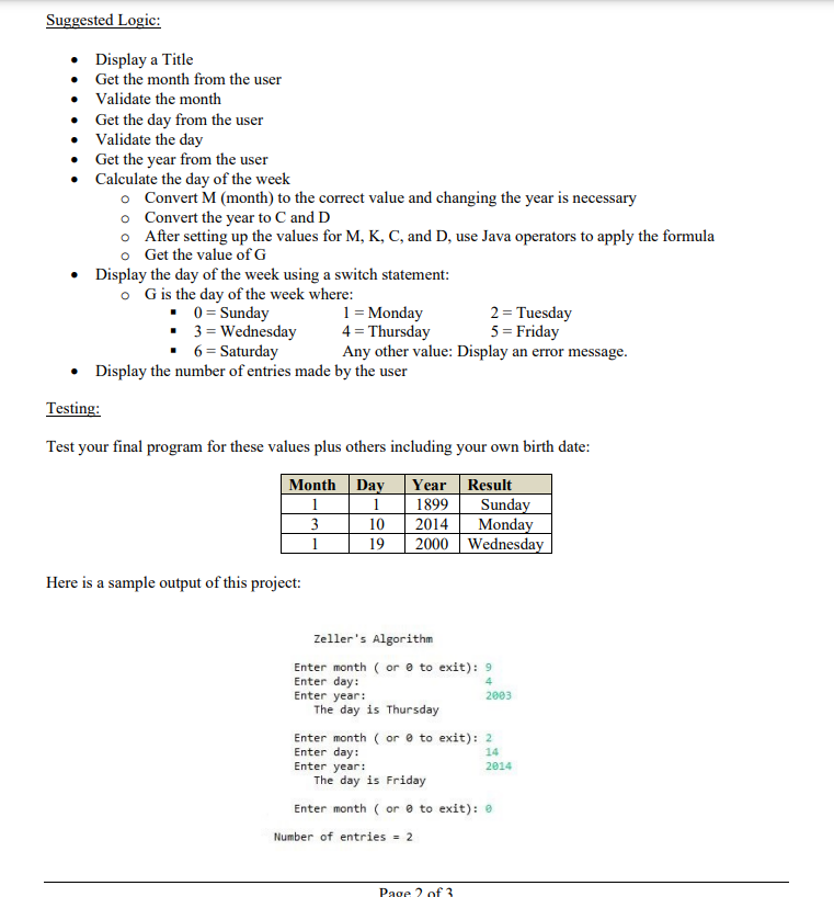 Solved code in java Suggested Logic: ?(())Display a TitleGet | Chegg.com