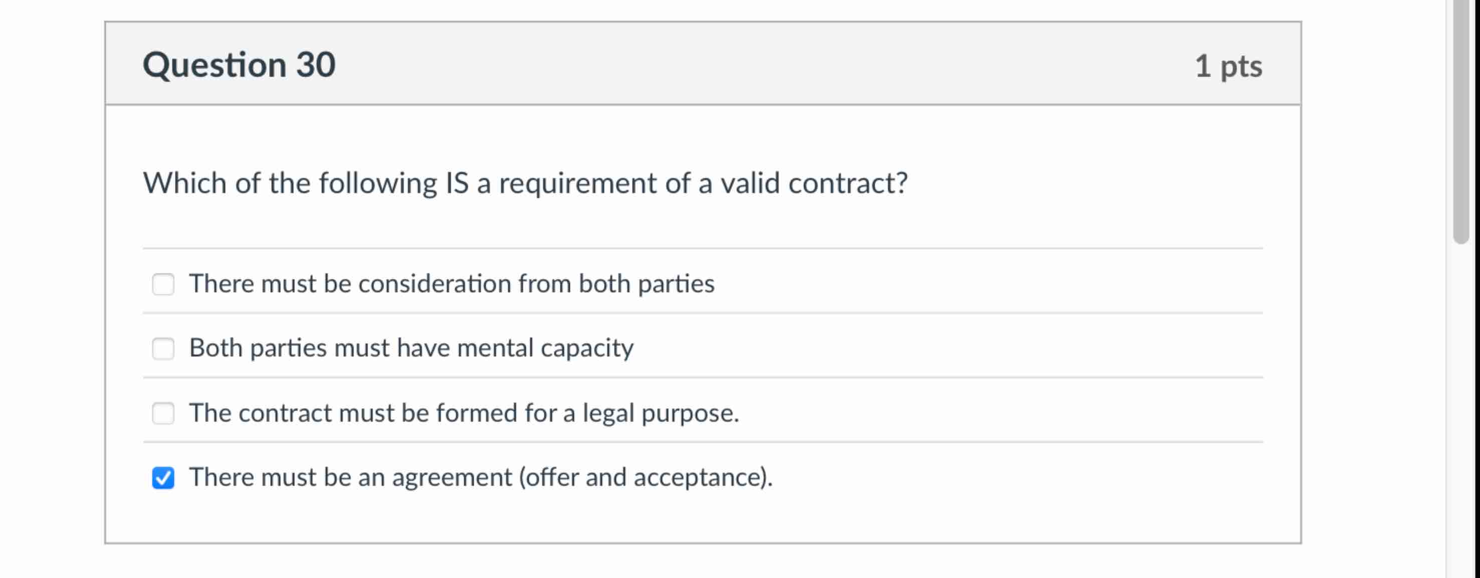 Solved Question 30Which of the following IS a requirement of | Chegg.com