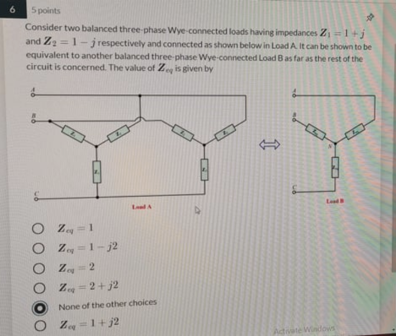 Solved 6 5 points Consider two balanced three-phase | Chegg.com