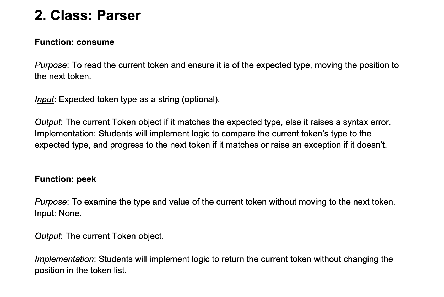 Solved 1. Token Class This class models individual tokens, | Chegg.com