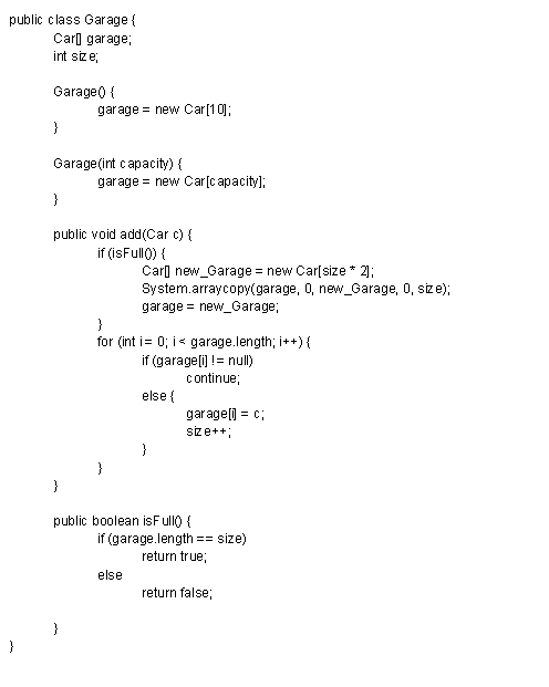 I need just CarGarageDriver in Java please | Chegg.com